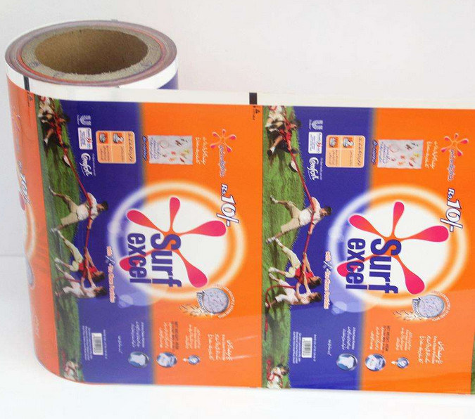 Printed Detergent Powder Plastic Roll Film for small Sachets , Laundry ...